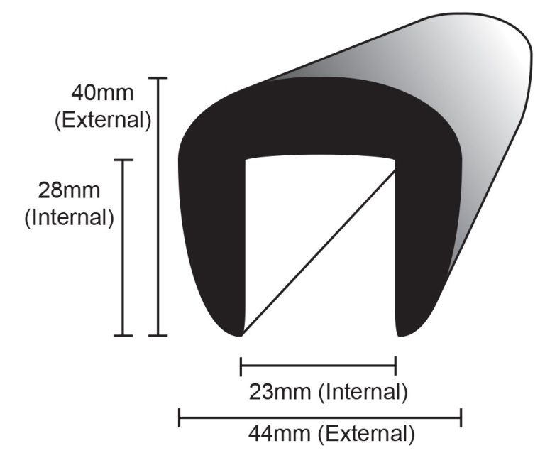 PVC 2489 'U' Fender - Wilks Marine Fendering