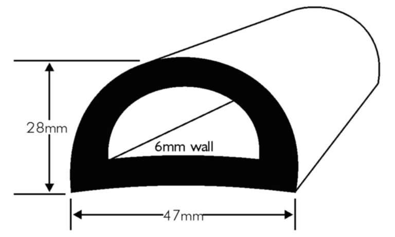 PVC 49 'D' Fender - Wilks Marine Fendering